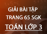 Solve exercises on page 65 of Math Grade 3 Workbook Volume 2, the book Connecting Knowledge with ...