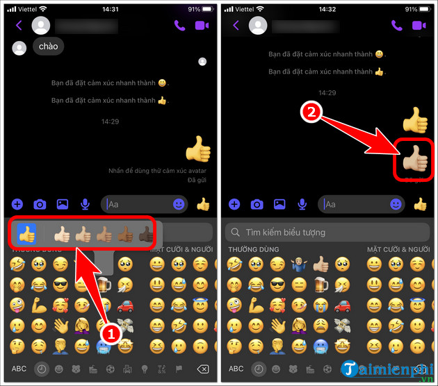 Bí quyết tô điểm màu sắc cho emoji trên Messenger và biến chúng thành ...