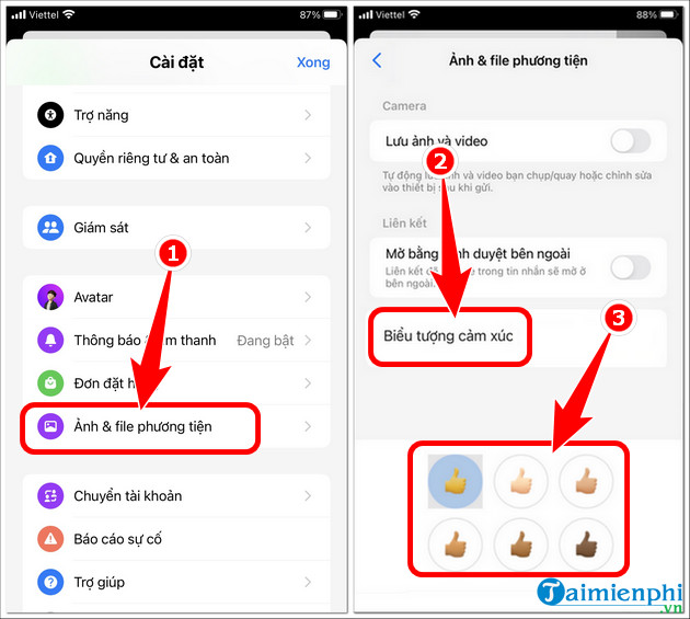 Bí quyết tô điểm màu sắc cho emoji trên Messenger và biến chúng thành ...