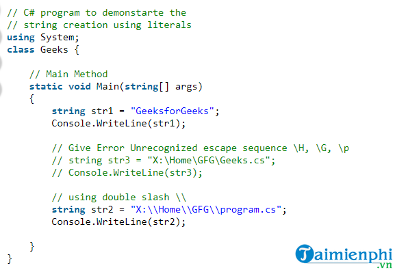 What is a string in C# and how to create one?
