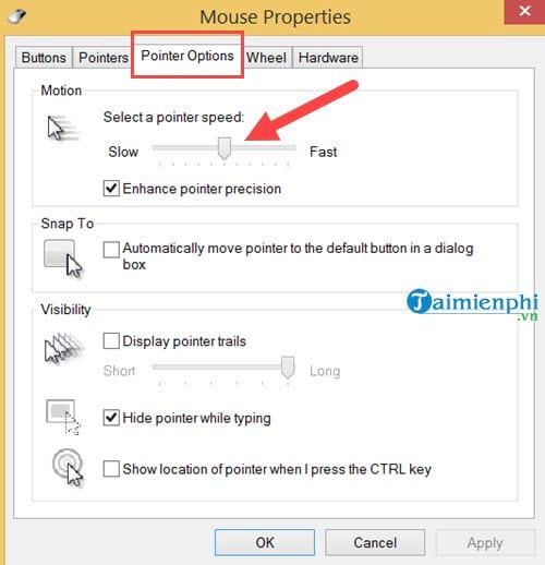 Adjusting Mouse Speed on Windows 10, 8, 7