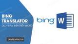 Bing Translator - Quick Text Translation in Word