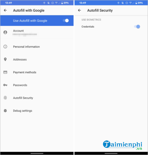 Google Autofill on Android now supports biometric authentication