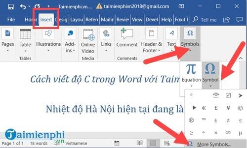 How to Type 'Celsius' in Word 2016, 2013, 2010, 2007, 2003