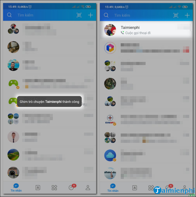 How to pin conversations on Zalo PC, Android, and iPhone to the top of ...