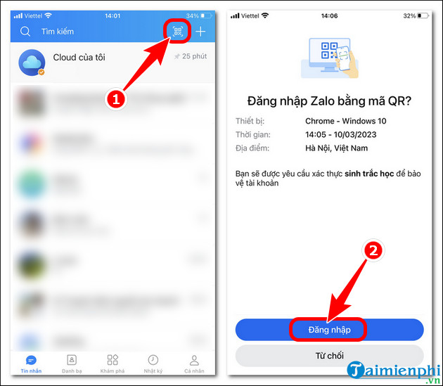 How to Log in to Zalo Web Using QR Code on Computer and Phone
