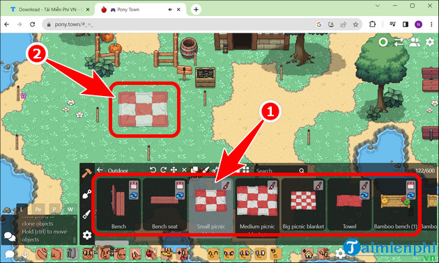 Step 3: Press the Shovel icon , select the type of terrain to expand ...