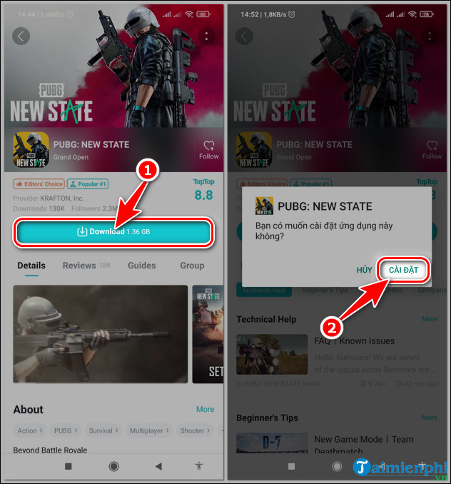 Guide to Download and Install PUBG New State in Vietnam on Mobile Phones