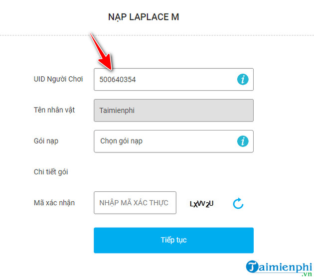 Top Up Laplace M Game Credits via Online Banking