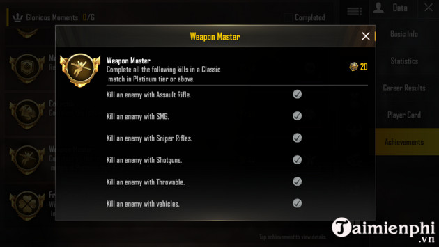 How to Earn the Weapon Master Title in PUBG Mobile