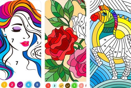 Top coloring games for kids on iPhone and Android phones