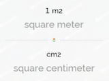 Convert 1 square meter to square centimeters, m3 to cm2