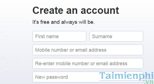 Instructions for filling in First name, Last Name, Middle Name