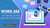 Crafting a polished and professional Table of Contents in Word 365