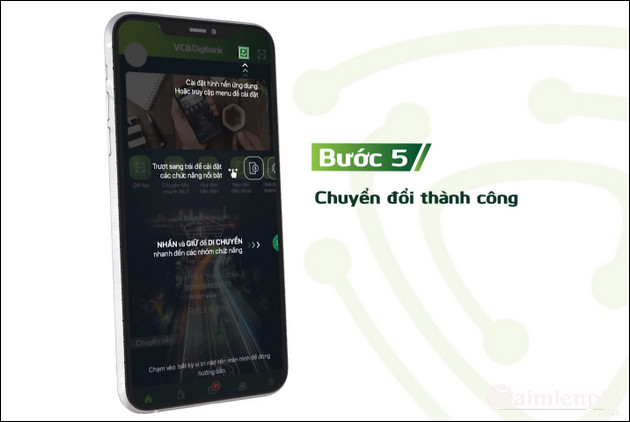 How to switch to VCB Digibank via the VCB-Mobile Banking app