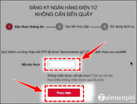Register for Techcombank Internet Banking, manage and transact online