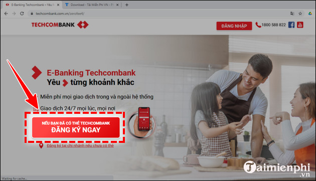 Register for Techcombank Internet Banking, manage and transact online
