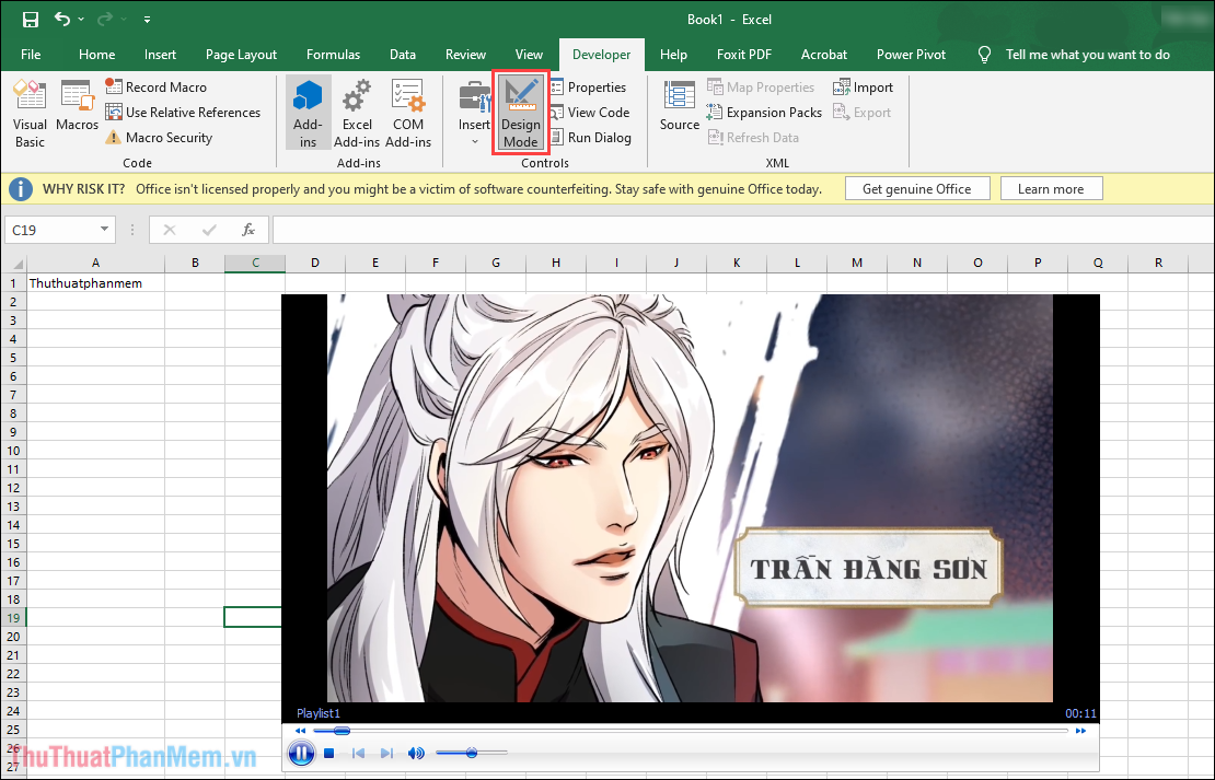 Inserting Video and Music into Excel Files