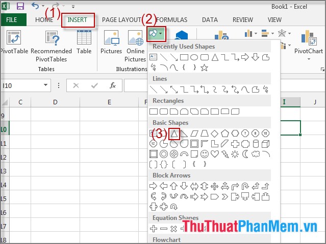 Drawing an Equilateral Triangle in Excel