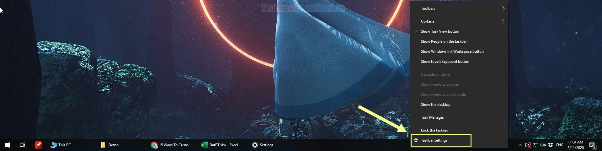 How to Minimize the Taskbar on Win 10