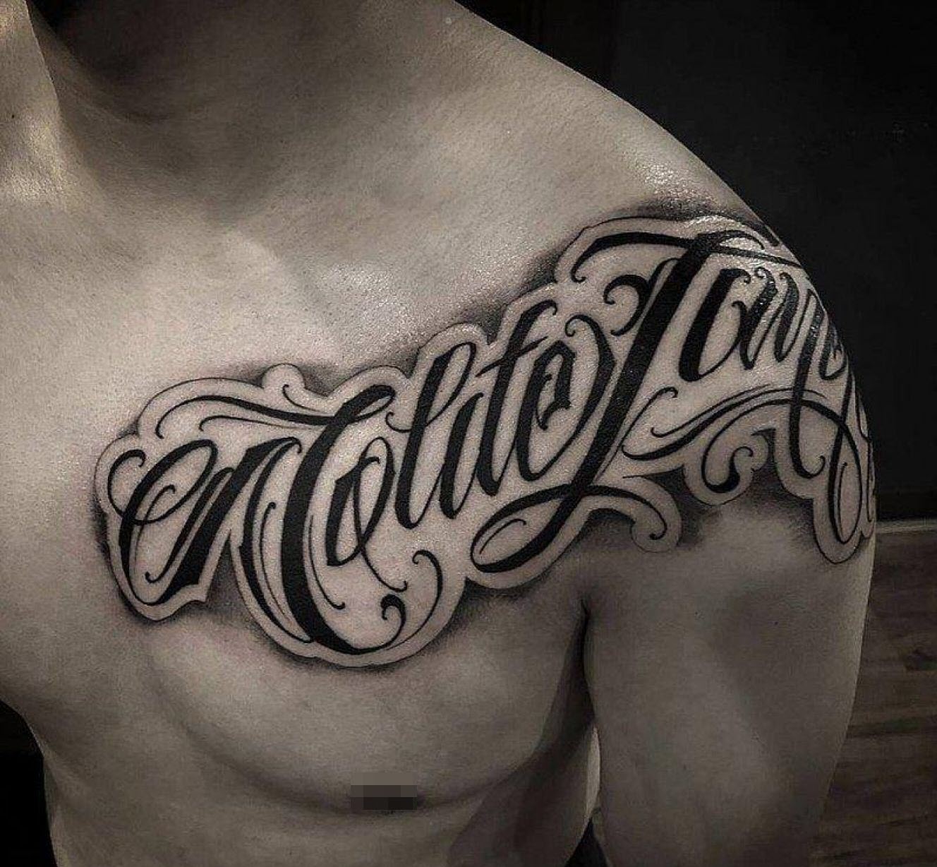 Discover the Most Stunning Chest Text Tattoos for Men