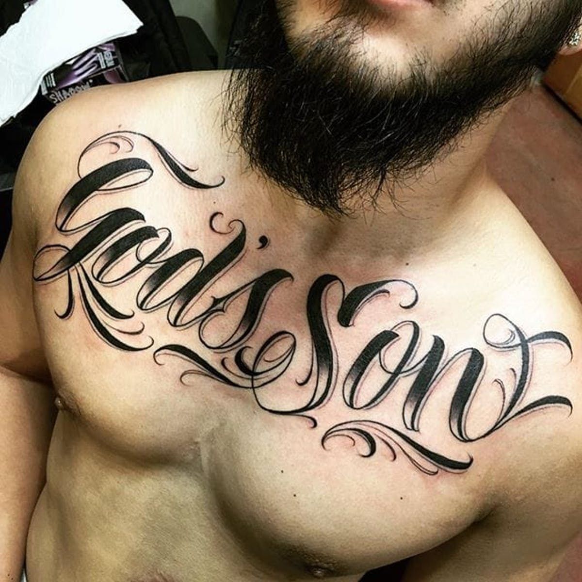 Discover the Most Stunning Chest Text Tattoos for Men