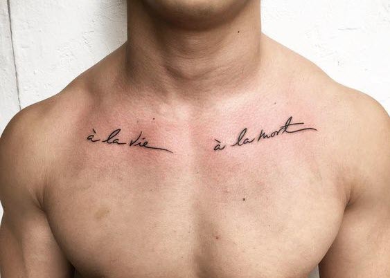 Discover the Most Stunning Chest Text Tattoos for Men