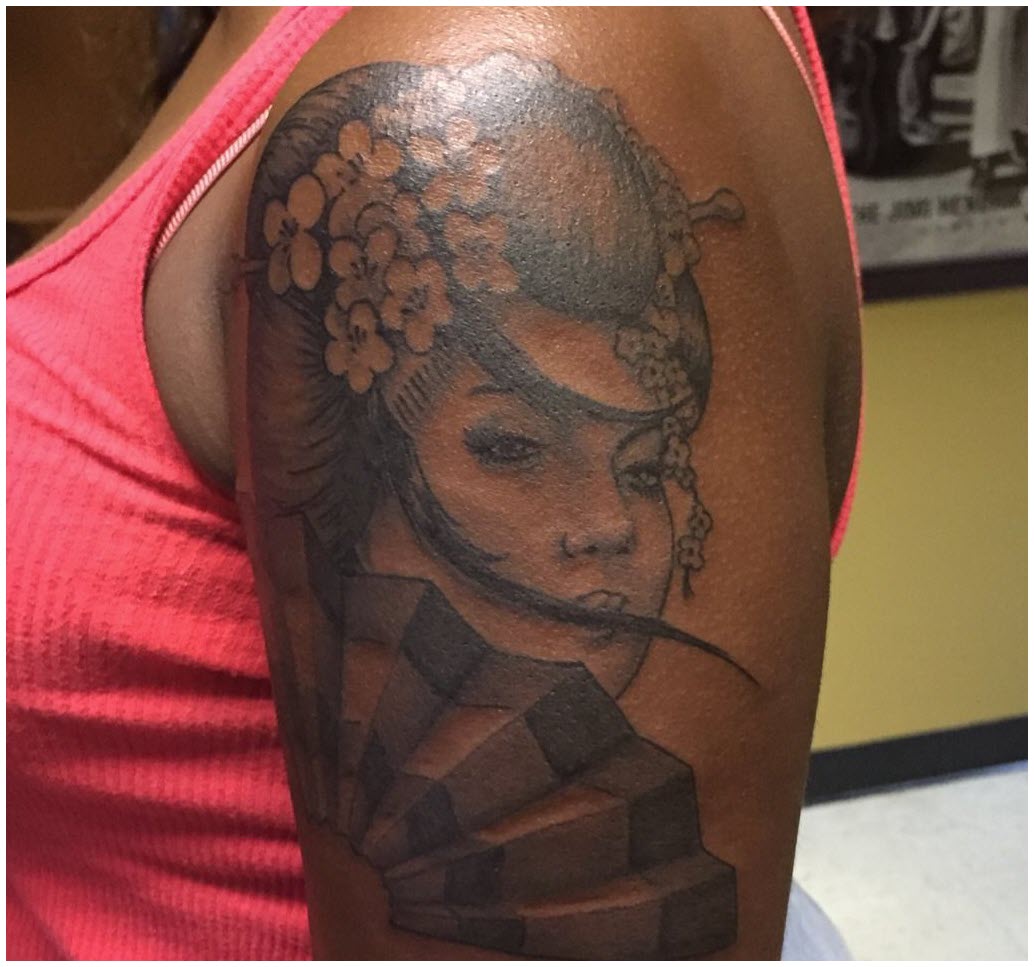 Top 100+ Best Cherry Blossom Geisha Tattoos
