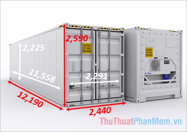 Standard Container Sizes (20 feet, 40 feet, 45 feet)