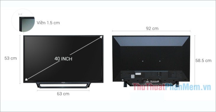Standard TV Sizes: 40-inch, 50-inch, 55-inch, 60-inch, 65-inch