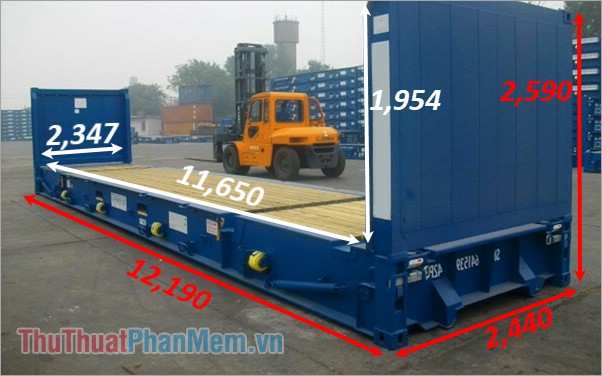 Dimensions of 20 Feet Open Top Container (OT)