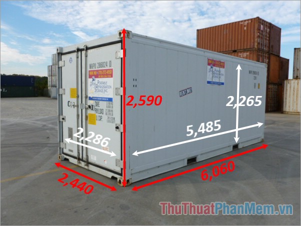 Standard Container Sizes (20 feet, 40 feet, 45 feet)