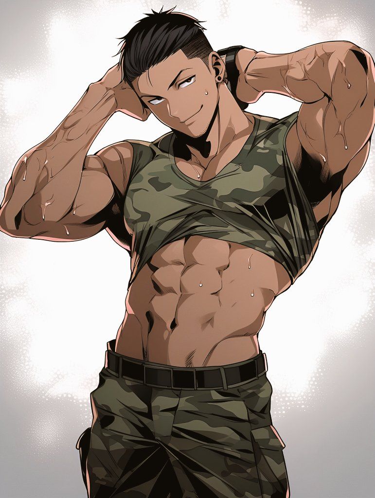 Stunning Images of Handsome Anime Men with Six-Pack Abs