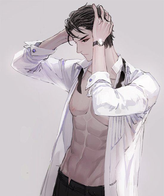 Stunning Images of Handsome Anime Men with Six-Pack Abs