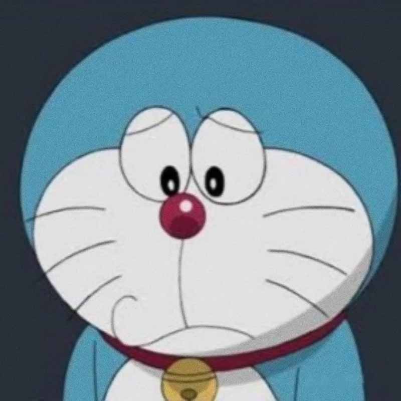 Stunningly beautiful image of Doraemon crying and feeling melancholic.