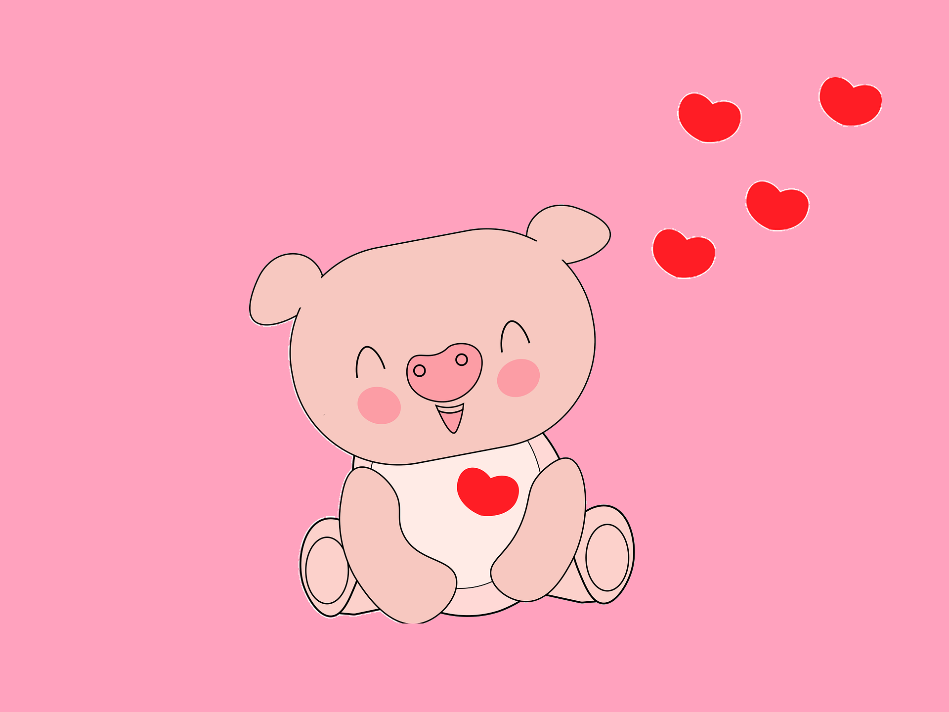 Pink pig wallpapers, the most beautiful pink pig images