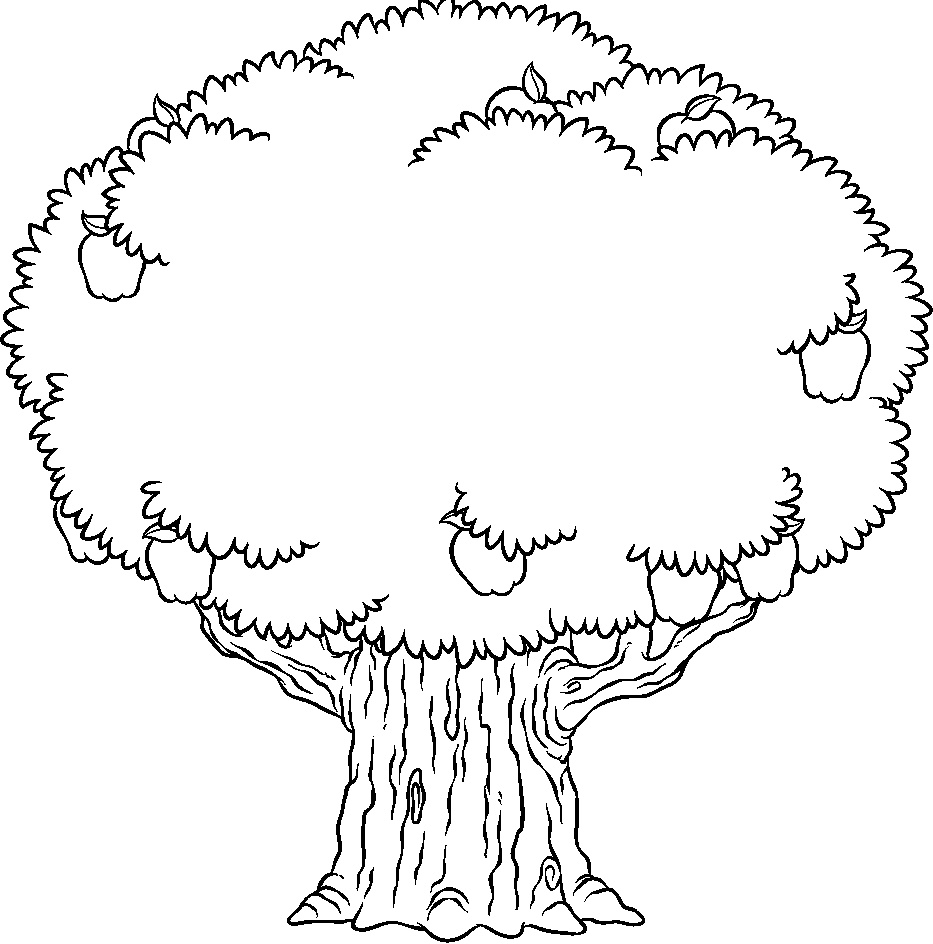 Coloring a Green Tree for Kids