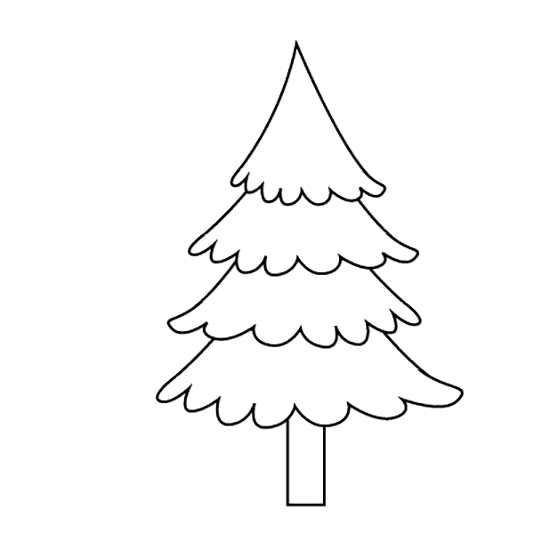 Coloring a Green Tree for Kids