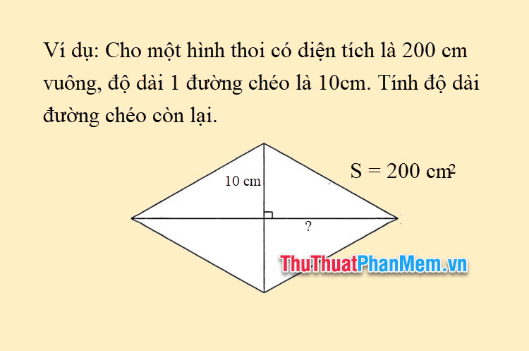 Formula for Calculating Rhombus Diagonal & Illustrative Examples