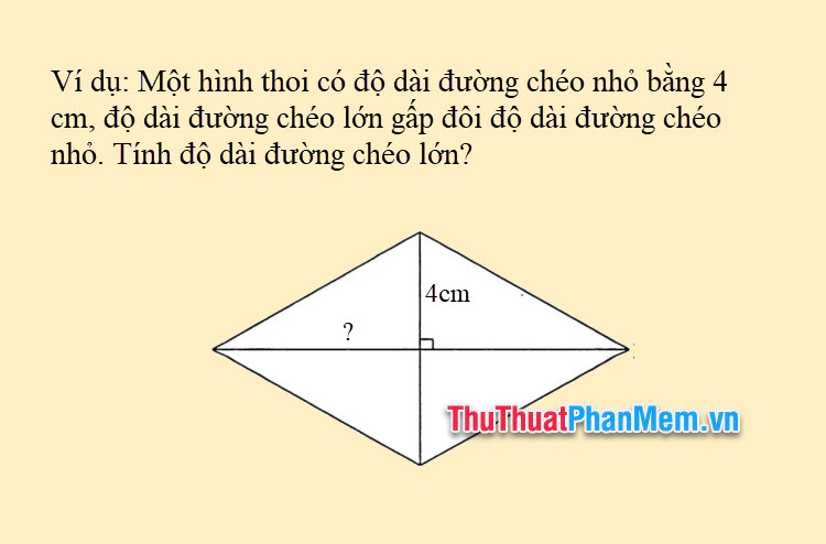 Formula For Calculating Rhombus Diagonal And Illustrative Examples