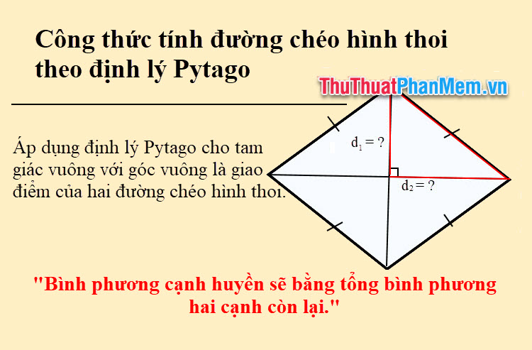 Formula for Calculating Rhombus Diagonal & Illustrative Examples