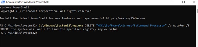 Hướng dẫn khắc phục lỗi Process exited with Code 1 trên Windows 11