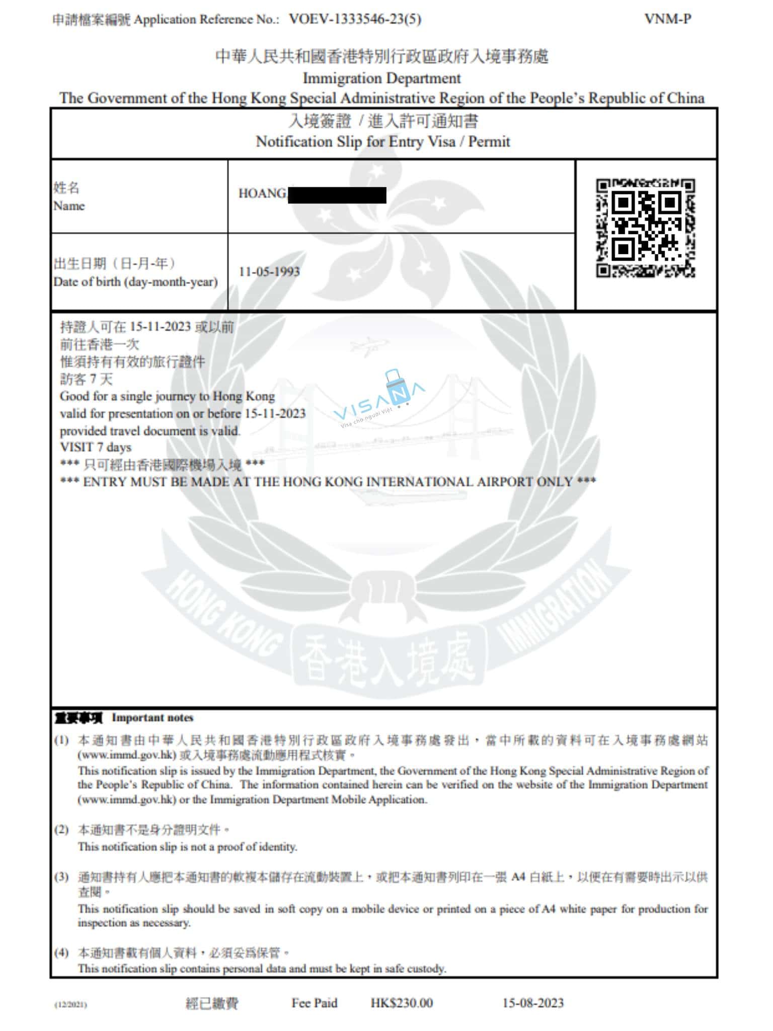 [Hướng dẫn đơn giản] Bí quyết xin visa đi Hongkong (eVisa)