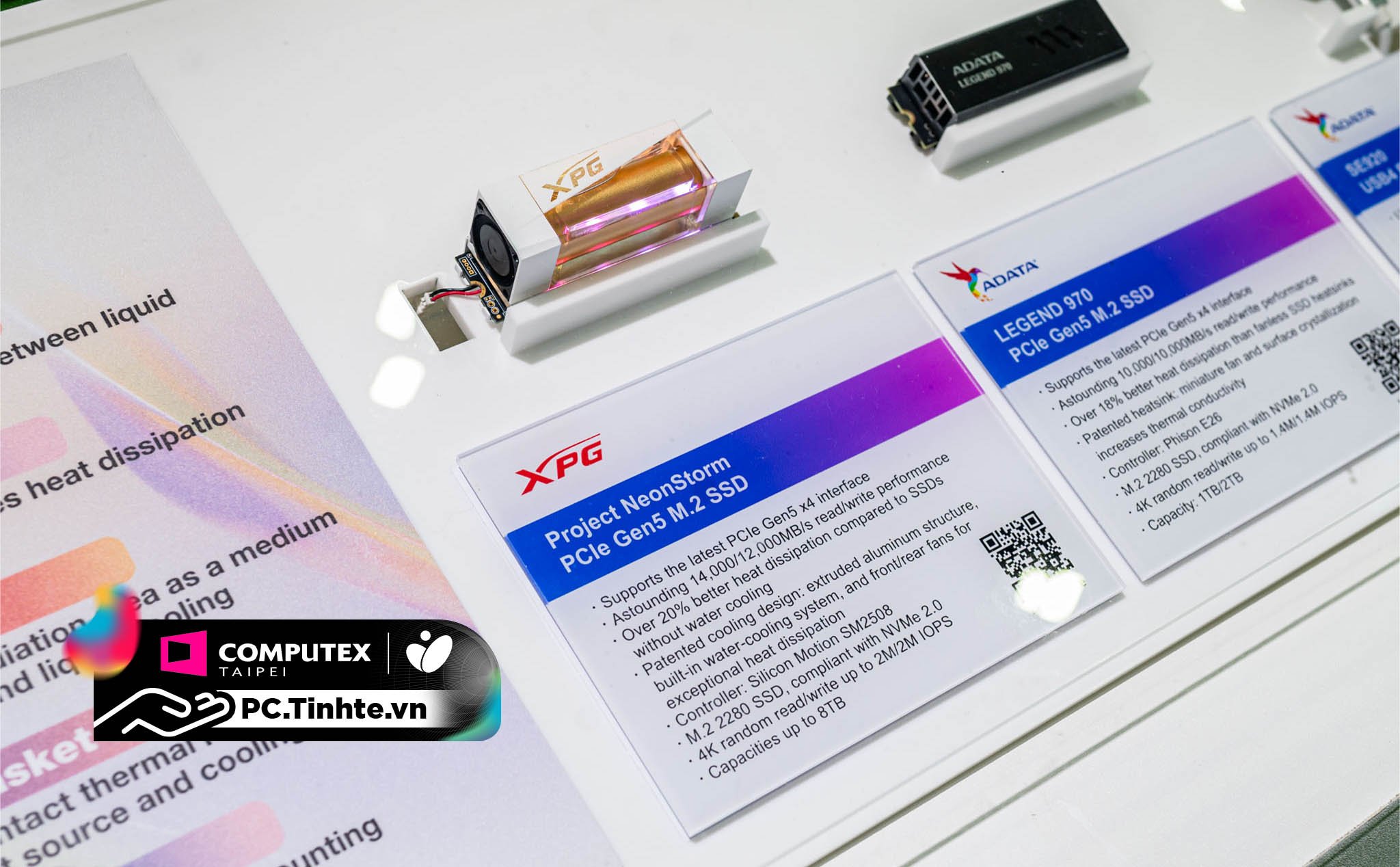 Tại Computex 2023: Trên tay ADATA Project NeonStorm - ổ cứng SSD PCIe 5.0 với tản nhiệt nước ...