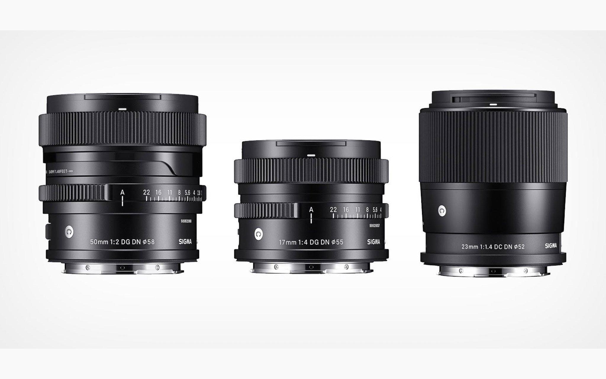 Sigma tung ra 3 ống kính mới: 17mm f/4, 23mm f/1.4 và 50mm f/2