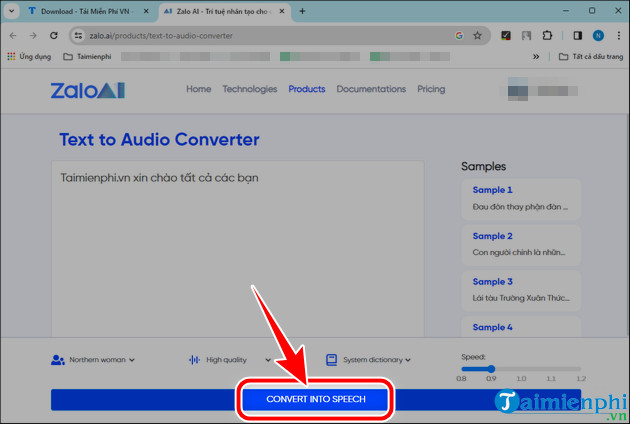 Biến văn bản thành giọng nói với Zalo AI Text To Speech