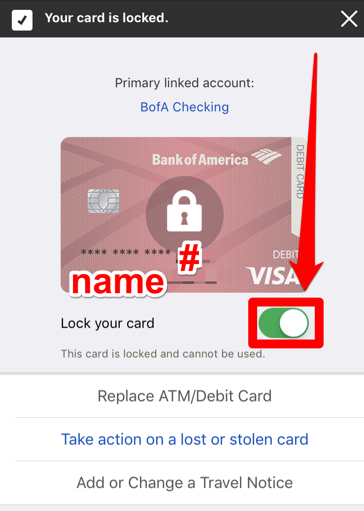 How to Secure and Release Your Bank of America Credit Card using the ...