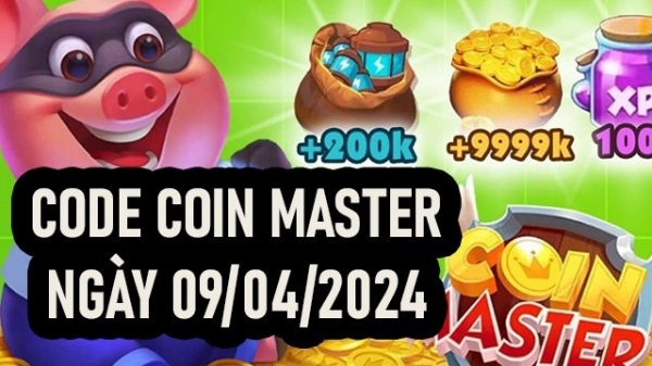 Cách nhận lượt Spin và Code Coin Master miễn phí ngày 9/4
