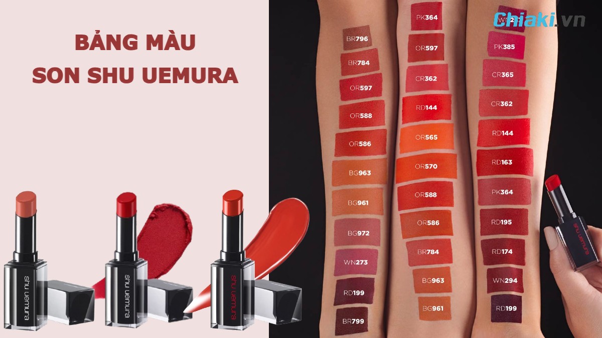 Top 15 màu son Shu Uemura nổi bật nhất trong năm 2024