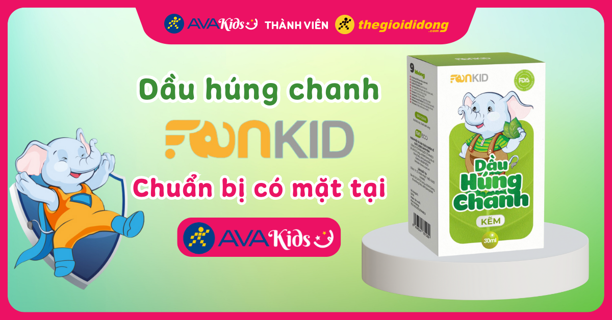 Sắp có dầu húng chanh kẽm Fankid mới tại Mytour